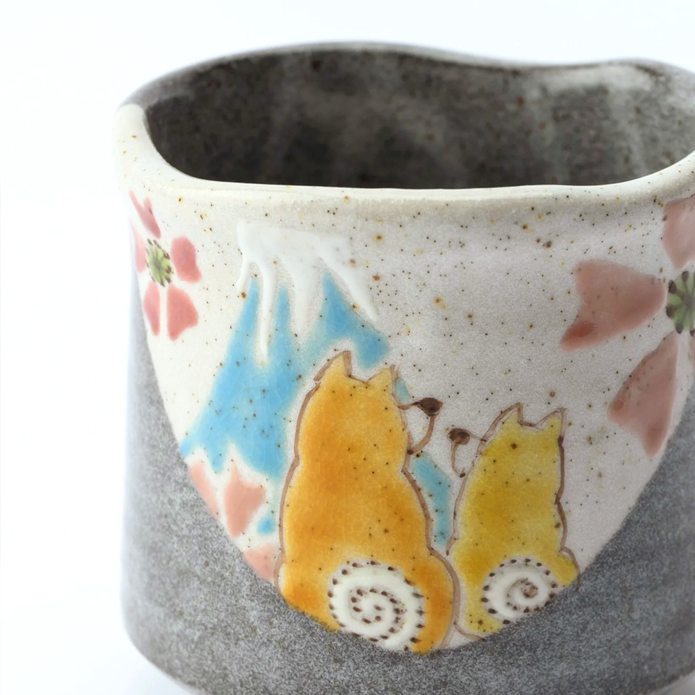 Atelier Yu Shiba Inu In Sunny Spot Kutani Handmade Teacup - Made in Ja ...