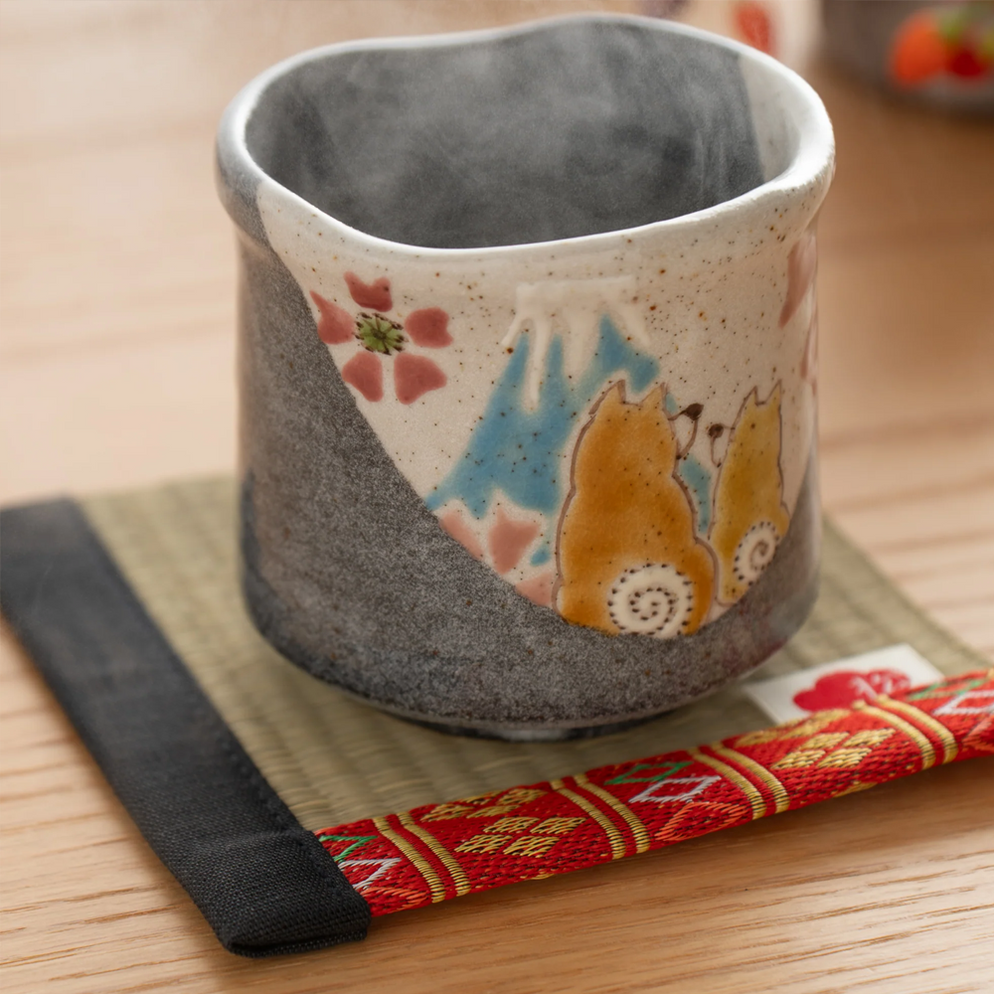 Atelier Yu Shiba Inu In Sunny Spot Kutani Handmade Teacup - Made in Ja ...