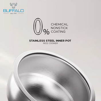 Buffalo Stainless Steel Inner Pot Rice Cooker – 5 Cup | Free Shipping ...