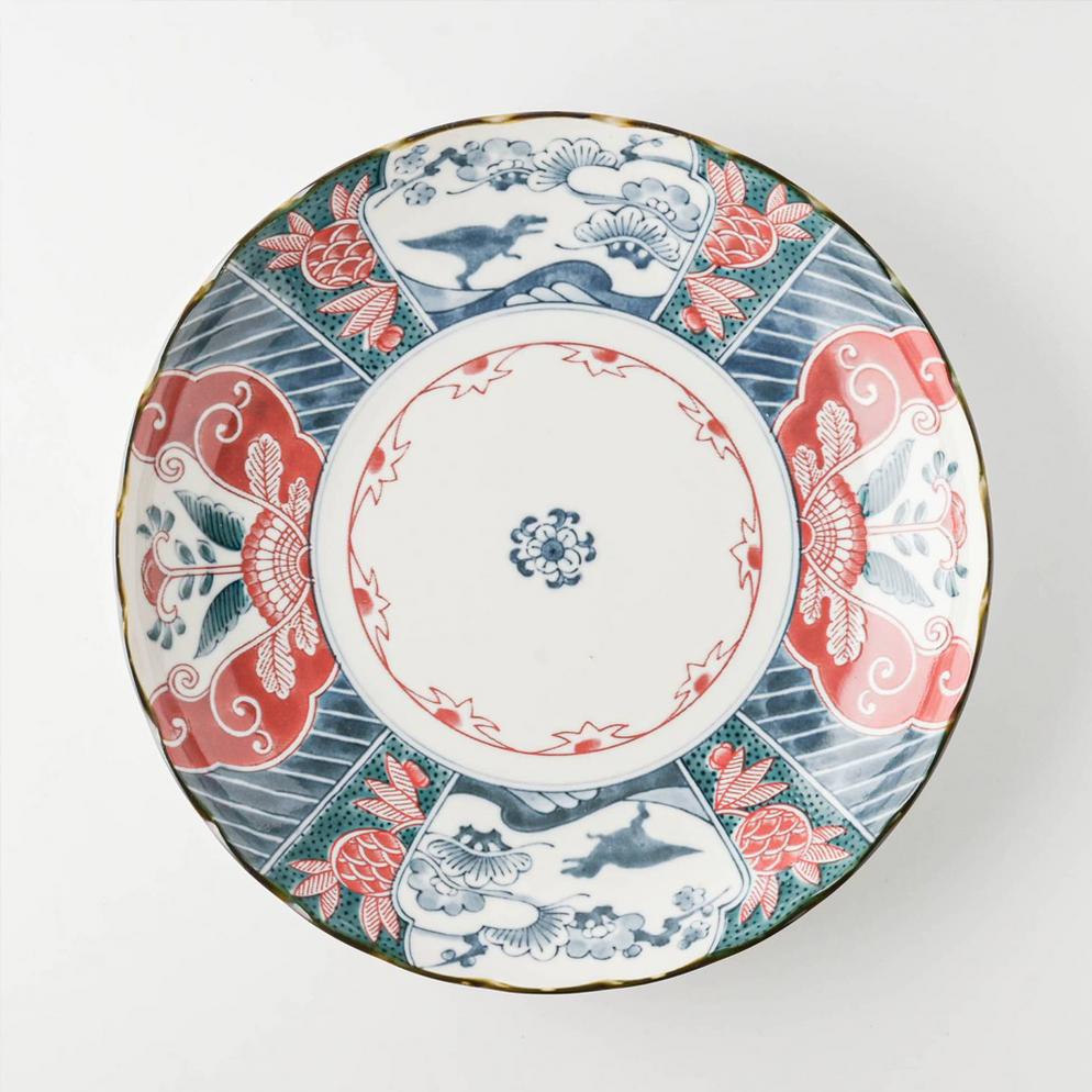 Edokko Dinosaur Dinner Plate - 23cm