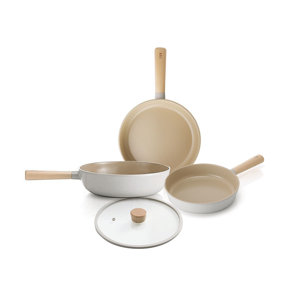 Neoflam Fika Ceramic Nonstick Induction Wok & Frypan Set - 4-Piece — My ...