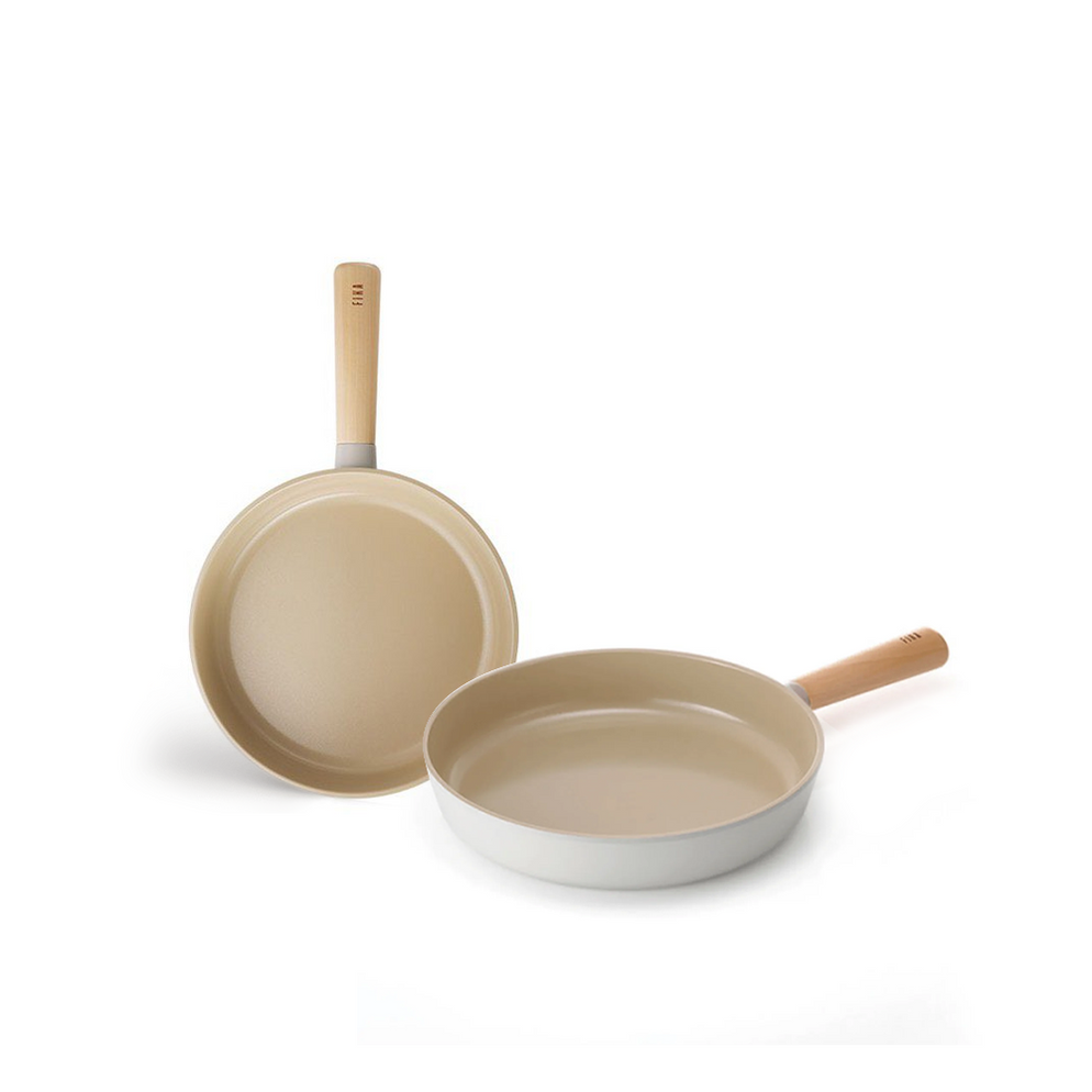 Neoflam Fika Ceramic Nonstick Induction Frypan Set - 24cm & 28cm