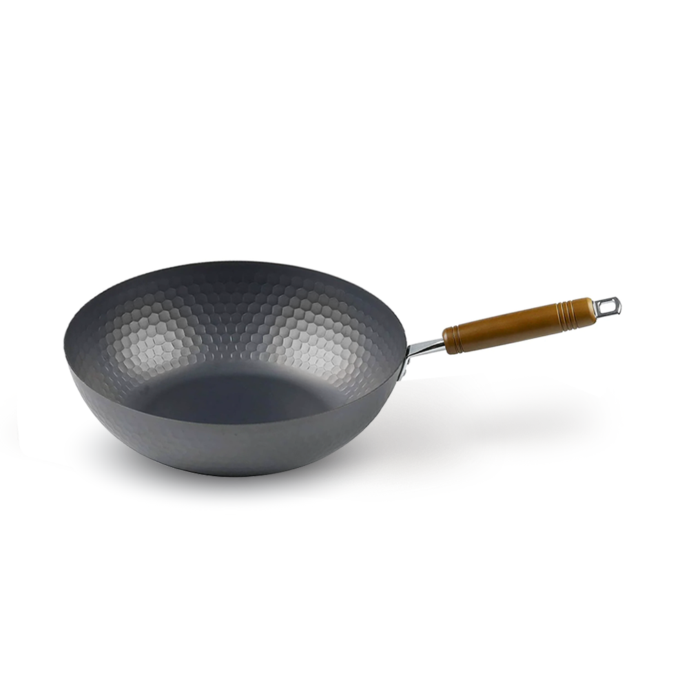 Pearl Life Hammered Style Nitrided Carbon Steel Induction Wok - 27cm ...