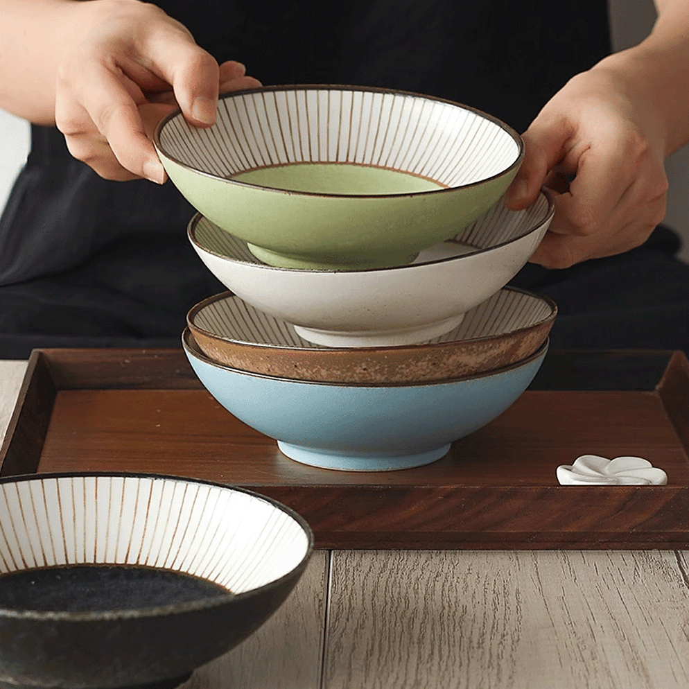 Sango Wabi Tokusa Bowl Set - 14cm - 5-Piece