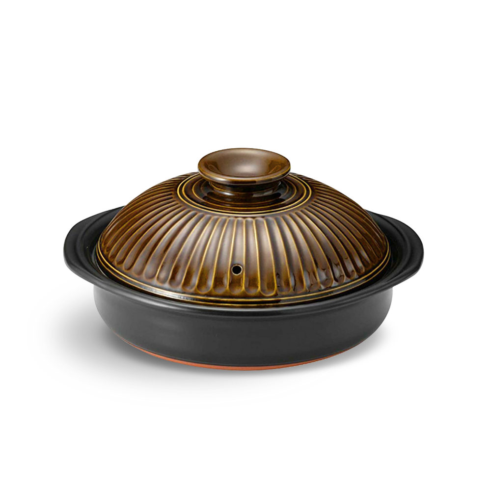Ginpo Kikka Donabe Japanese Clay Pot 28cm (Size 9) Brown — My Cookware ...