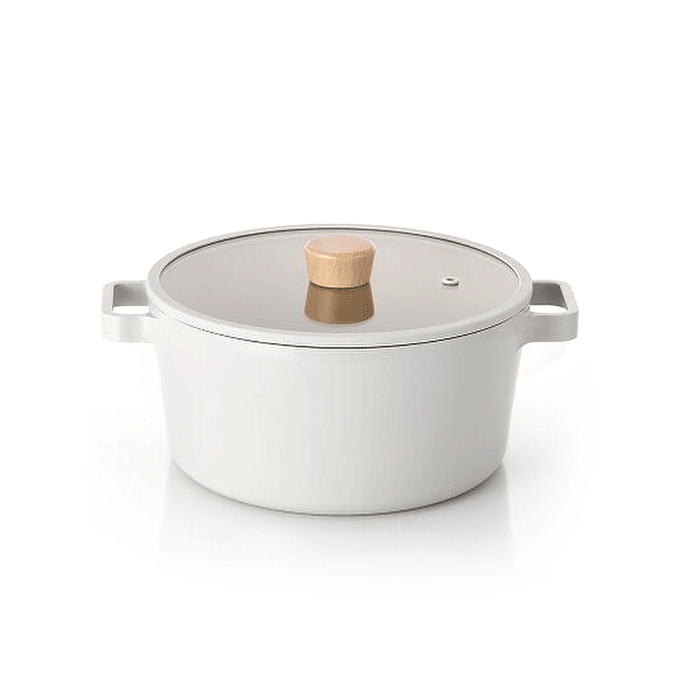 Neoflam Fika Ceramic Nonstick Induction Stock Pot with Lid - 26cm (5.4 ...