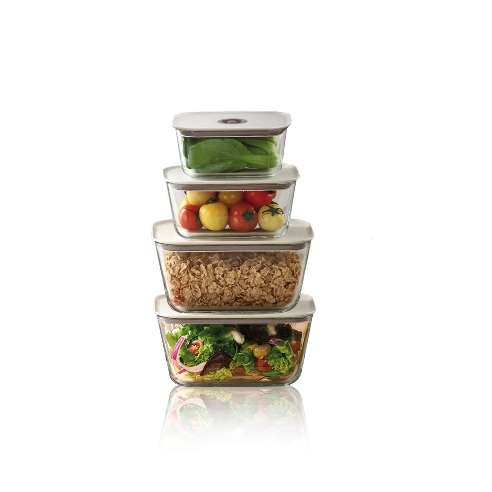 Neoflam Fika Glass Food Container - Set of 4 — My Cookware Australia