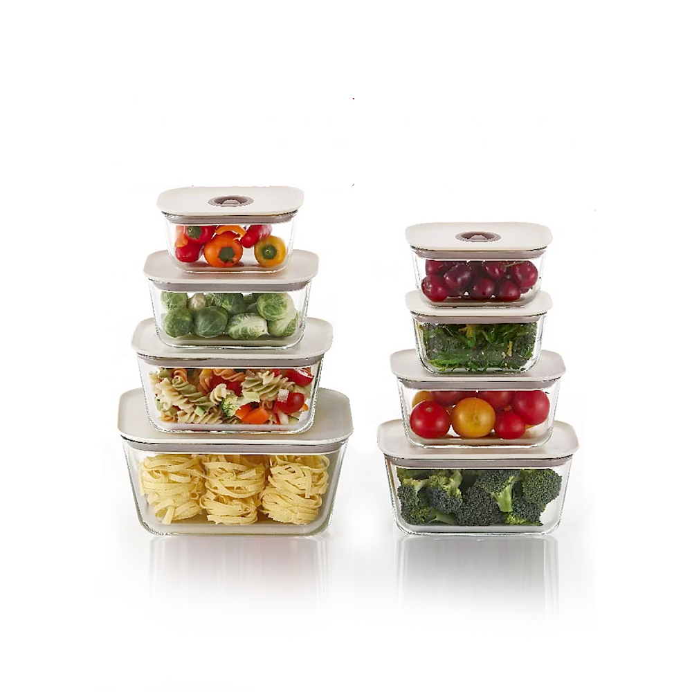 Neoflam Fika Glass Food Container - Set of 8 — My Cookware Australia