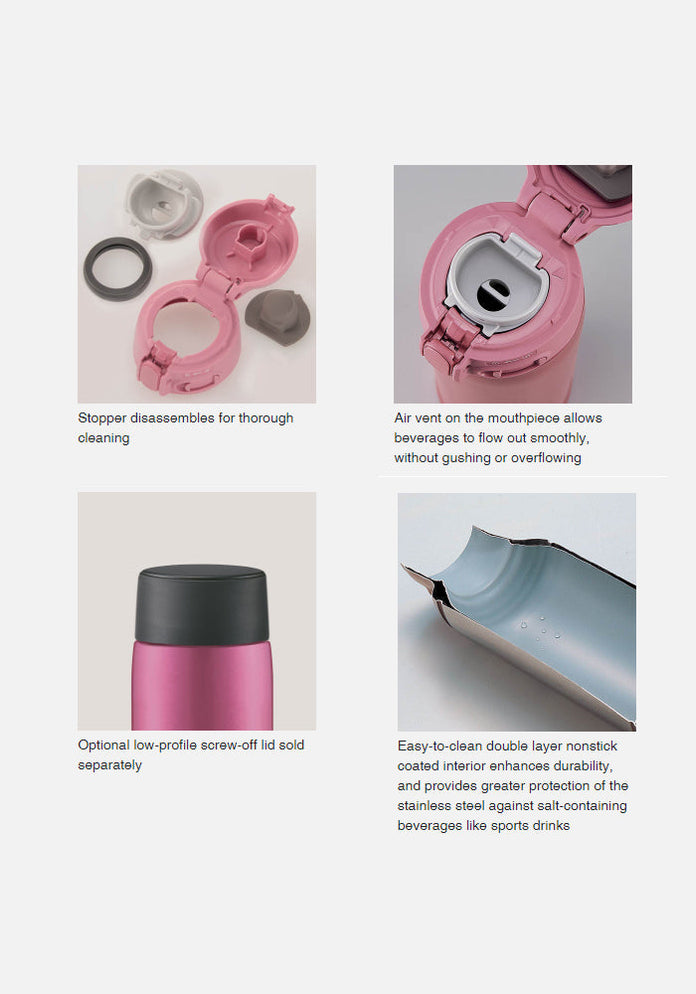 Zojirushi SM-TA36-WA Stainless Steel Vacuum Bottle 360ml Black